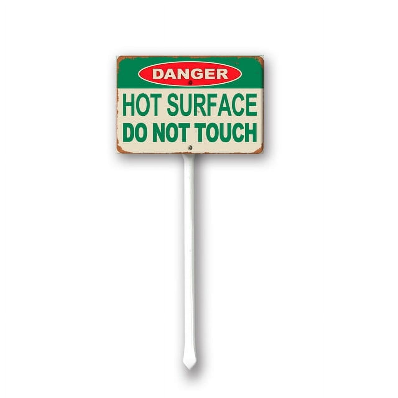 Yjiankangz 8x12 Inch Danger Hot Surface Do Not Touch Yard Signs With ...