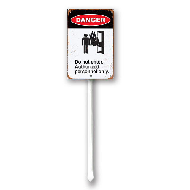 Yjiankangz 8x12 Inch Danger No Entry Authorised Persons Only Yard Signs ...