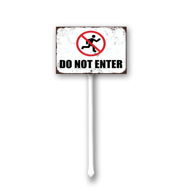 Yjiankangz 8x12 Inch Do Not Enter Aluminum Yard Signs Lawn Sign Metal ...