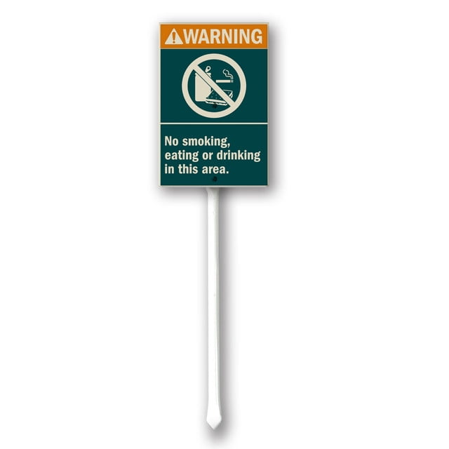 Yjiankangz 8x12 Inch Warning No Smoking Eating or Drinking In This Area ...