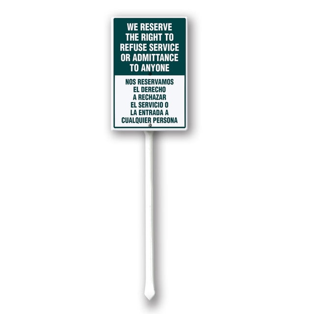 Yjiankangz 8x12 Inch We Reserve The Right To Refuse Service Aluminum ...