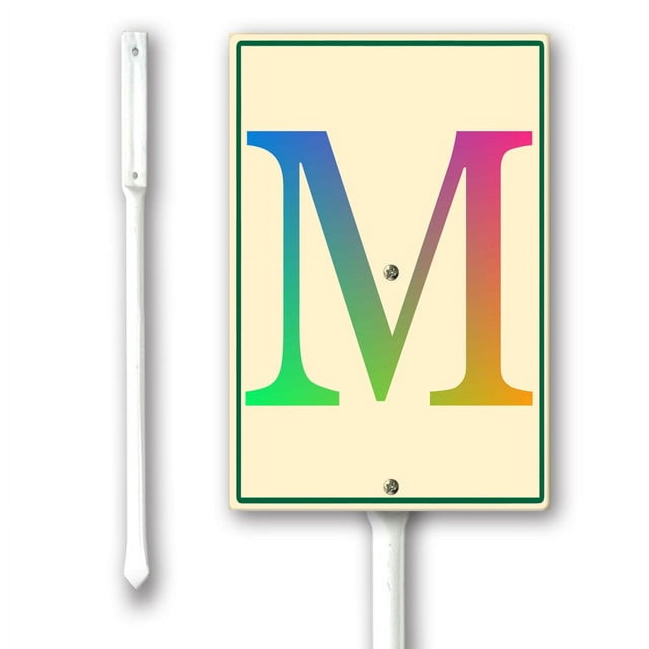 Yjiankangz 8x12 inch Letter M Yard Sign with Metal Stakes, Parking Spot ...