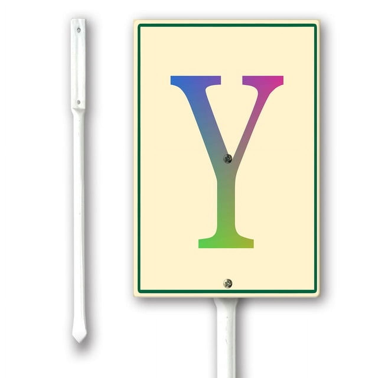 Yjiankangz 8x12 inch Letter Y Yard Sign with Metal Stakes, Parking Spot ...