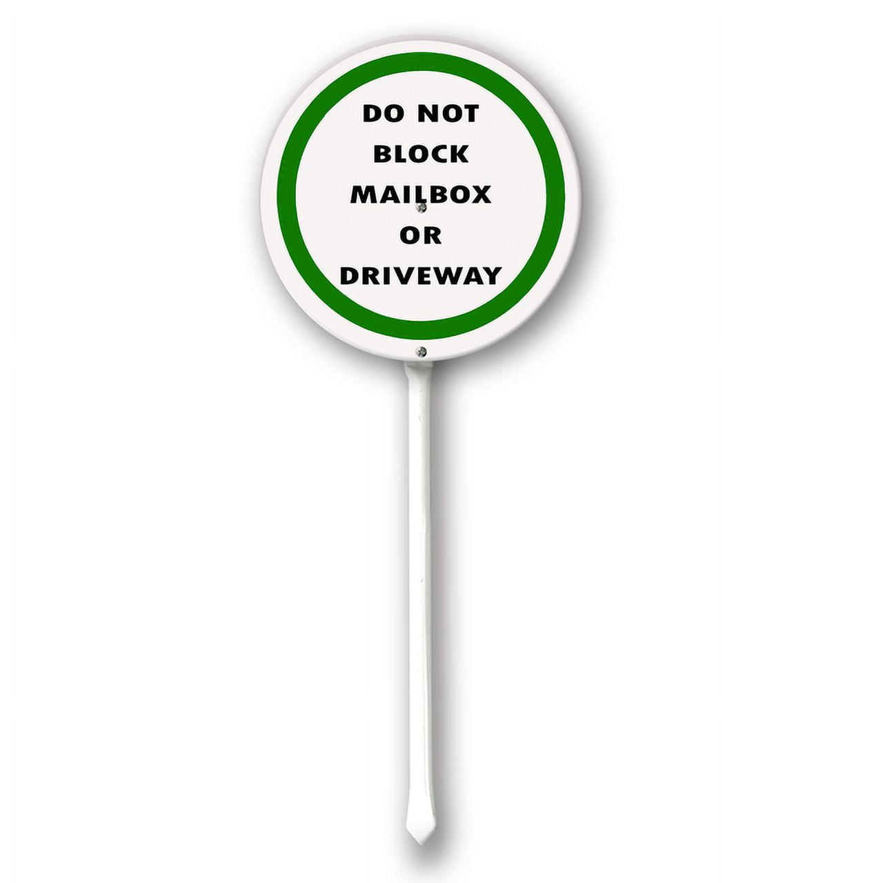 Yjiankangz 9.2x9.2 Inch Round Do Not Block Mailbox Or Driveway Aluminum ...