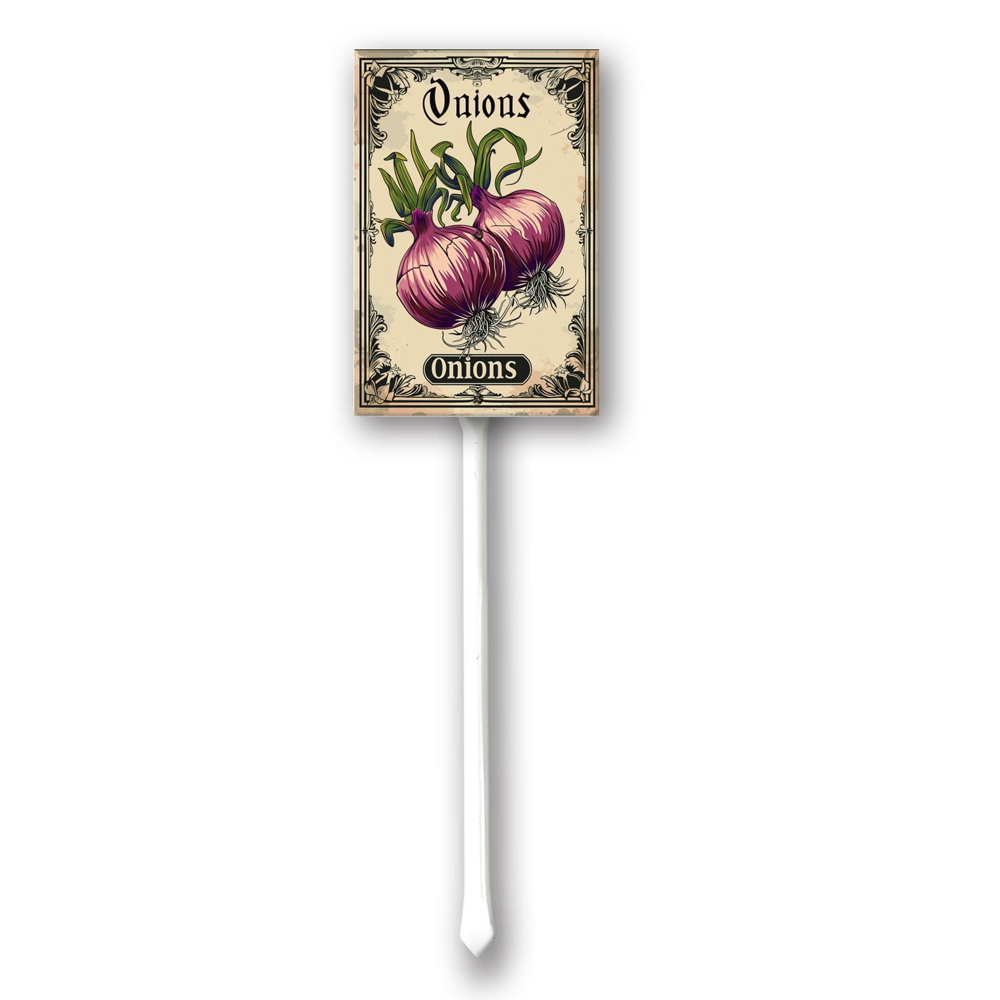 Yjiankangz Aluminium Yard Sign Onions Vegetable Garden Sign 8x12inch ...