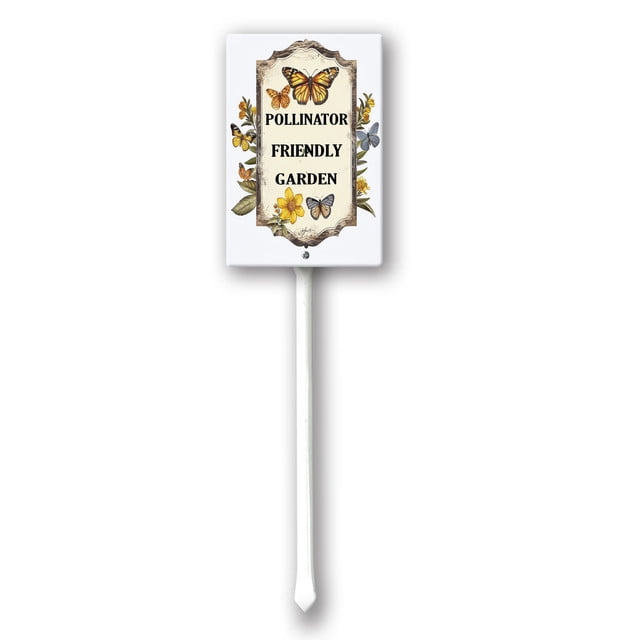 Yjiankangz Aluminium Yard Sign Pollinator Friendly Garden Sign 4 ...