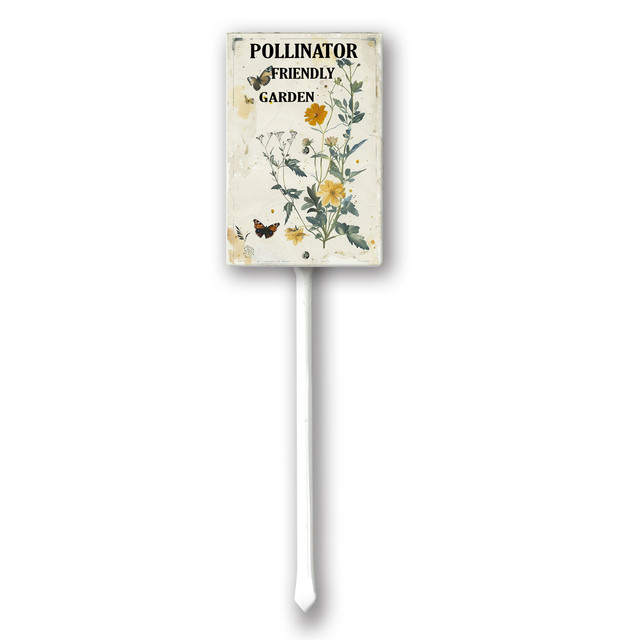 Yjiankangz Aluminium Yard Sign Pollinator Friendly Garden Sign 7x8 ...