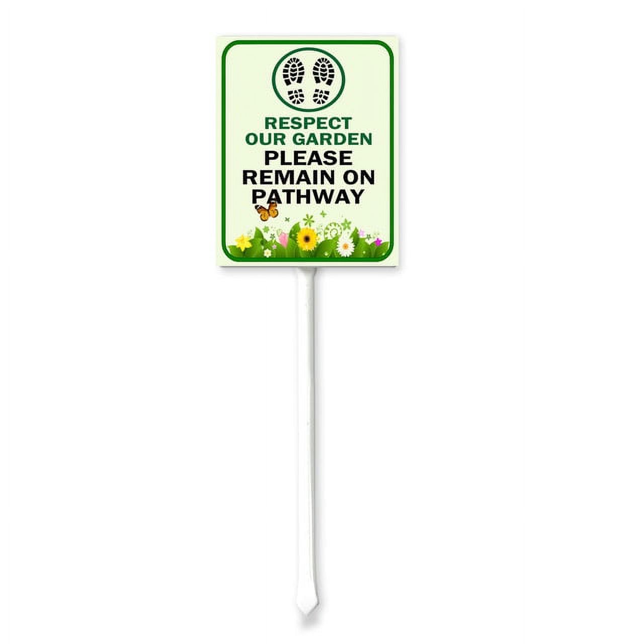 Yjiankangz Aluminum Respect Our Garden Please Remain On Pathway Metal ...