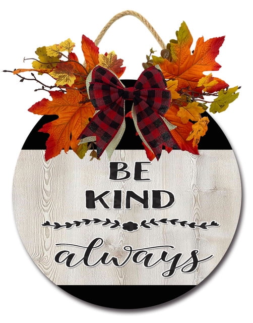 Yjiankangz Be Kind Always Wood Sign Rustic Farmhouse Style Plaque 12 ...