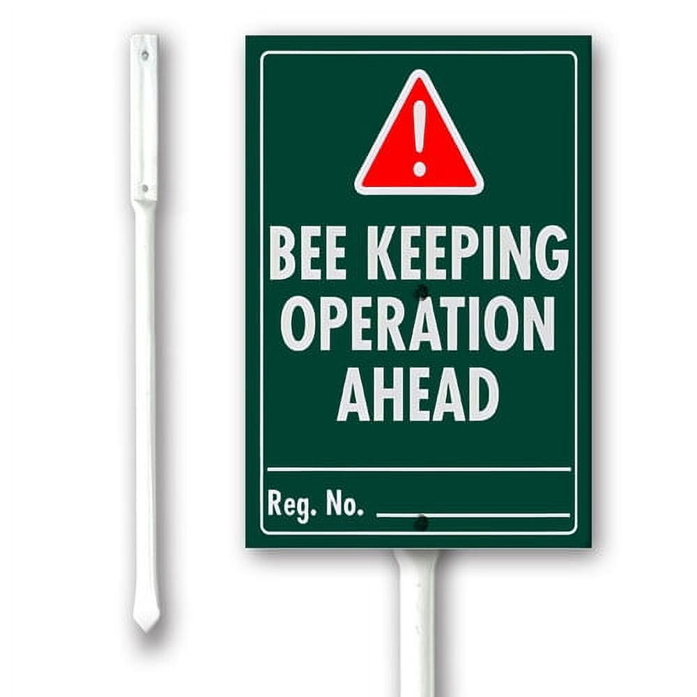 Yjiankangz Bee Keeping Operation Ahead Outdoor Lawn Sign Aluminum Yard ...