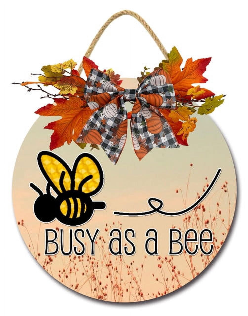 Yjiankangz Busy as can bee Wood Sign Rustic Farmhouse Style Plaque 12 ...