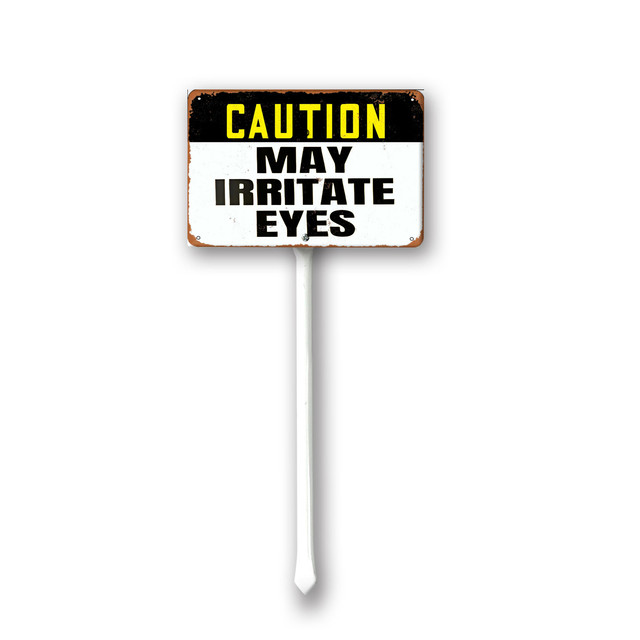 Yjiankangz Caution May Irritate Eyes Yard Sign with Stake Yard Art for ...