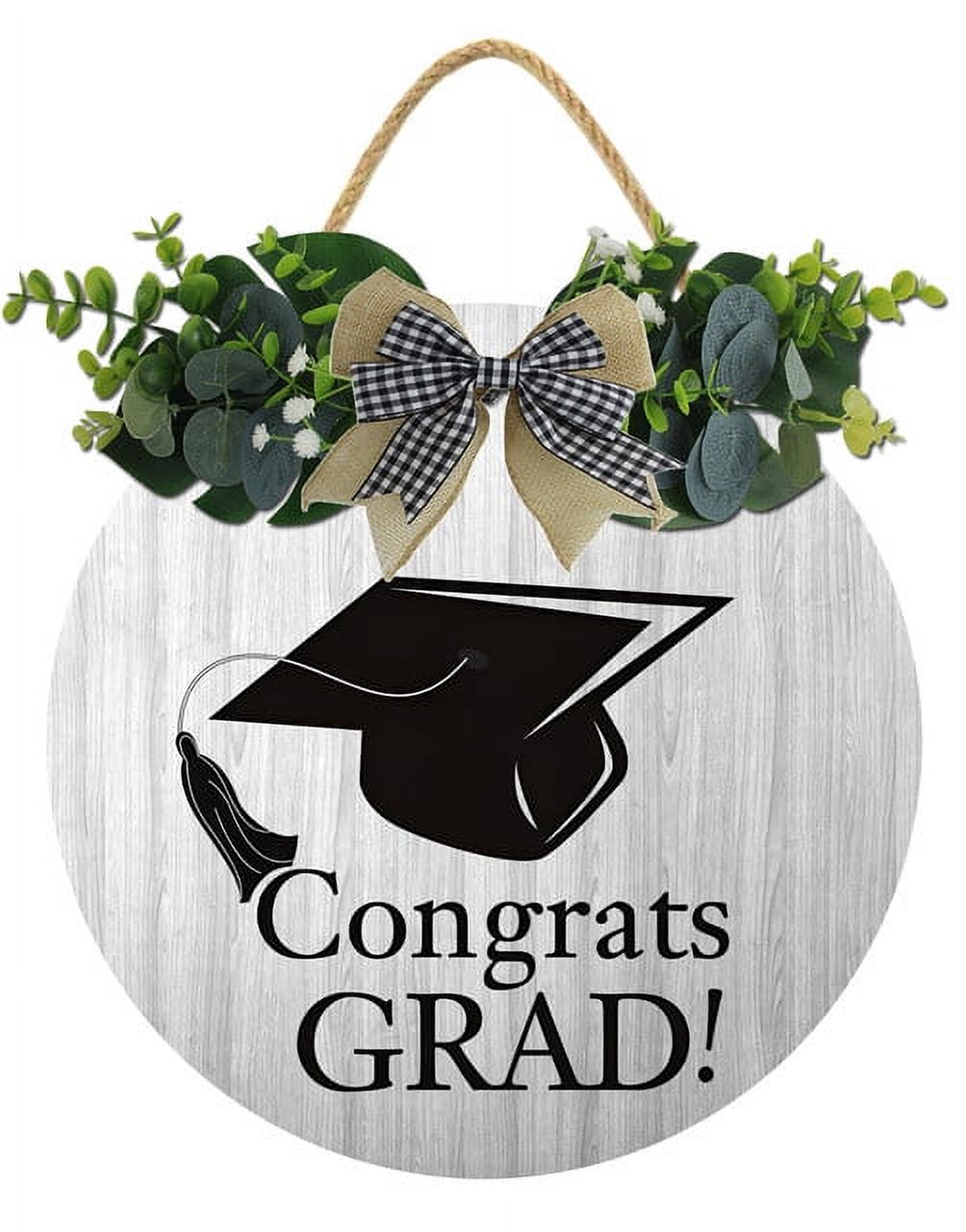 Yjiankangz Congrats Grad Wood Sign Rustic Farmhouse Style Plaque 12 ...