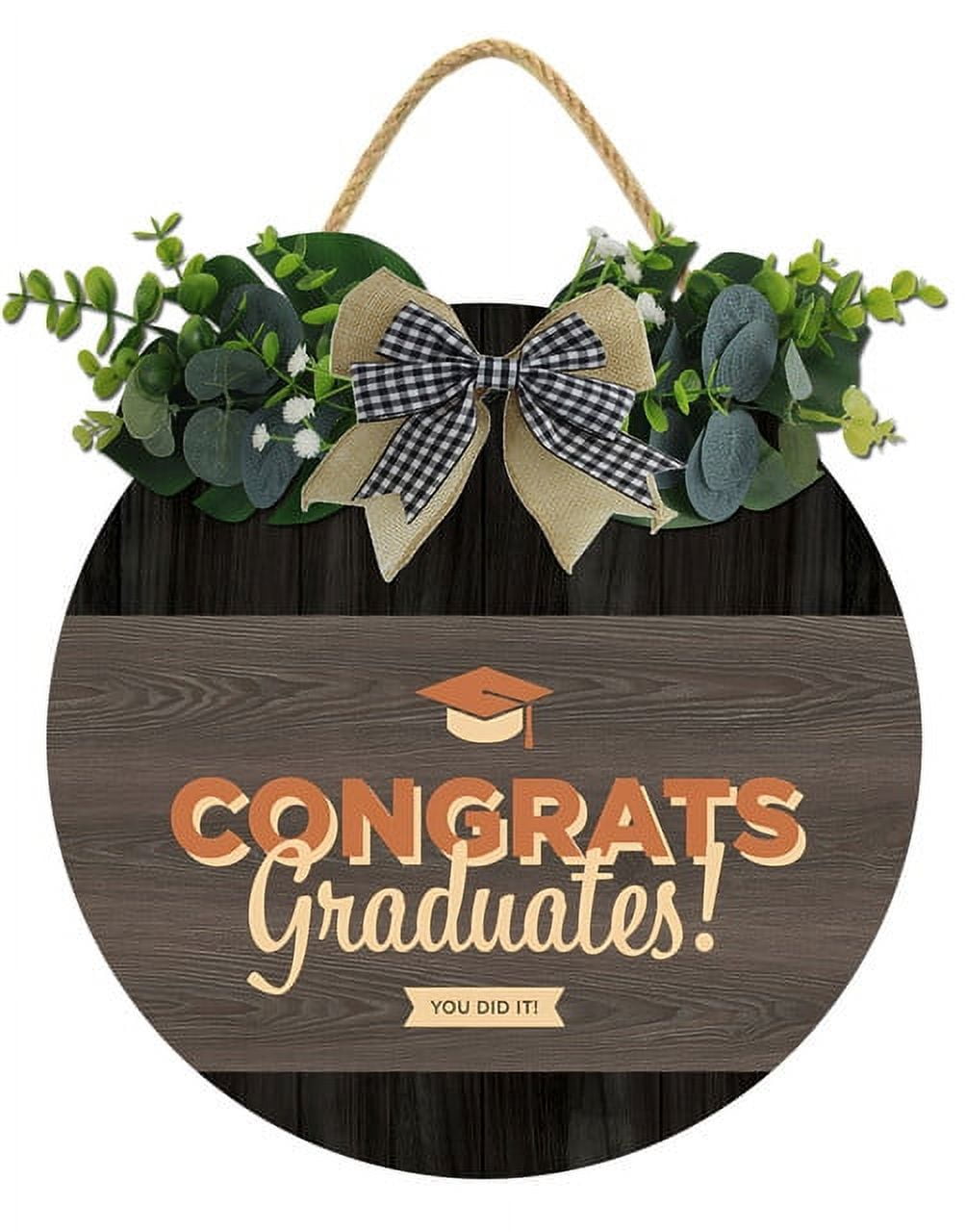 Yjiankangz Congrats Graduates Wood Sign Rustic Farmhouse Style Plaque ...