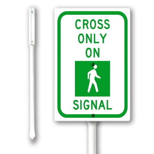 Yjiankangz Cross Only On Signal Yard Sign,Traffic Parking Pedestrian ...