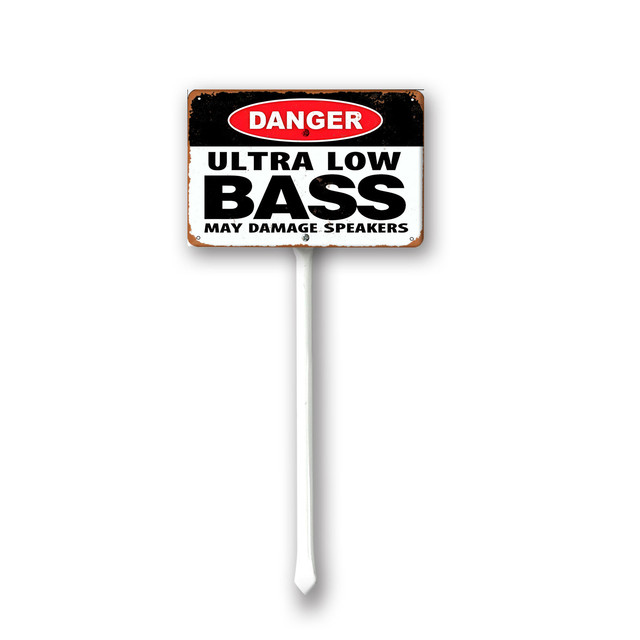 Yjiankangz Danger Ultra Low Bass May Damage Speakers Yard Sign with ...