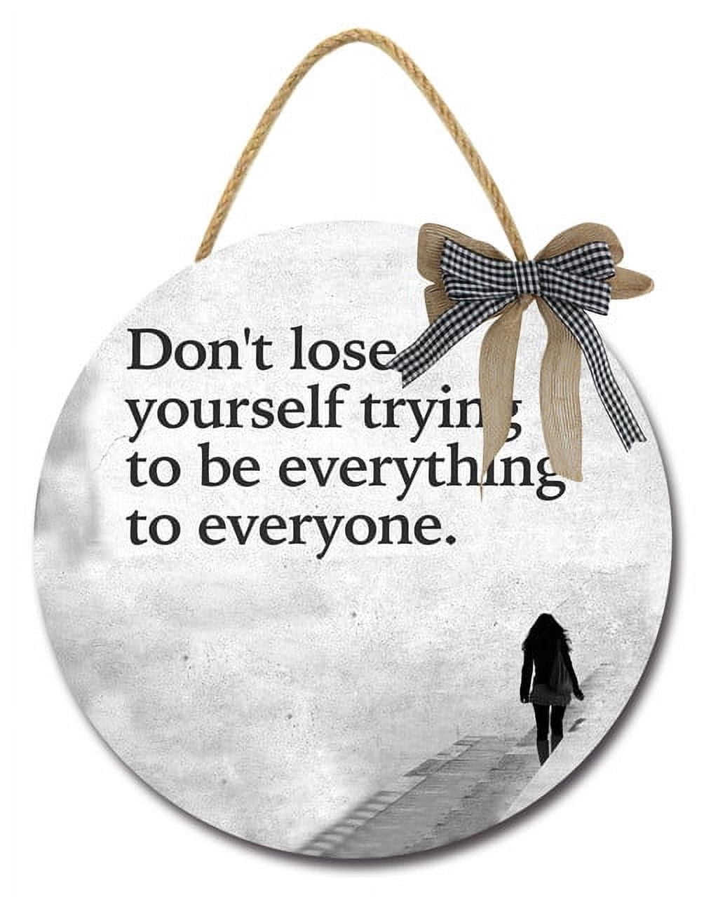 Yjiankangz Dont Lose Yourself Wood Sign Rustic Farmhouse Style Plaque ...