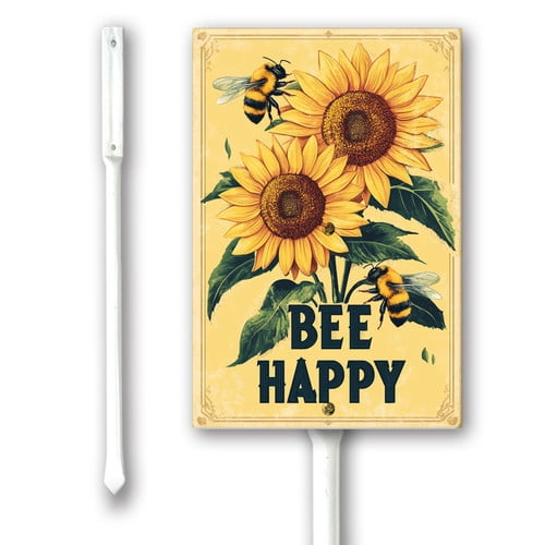 Yjiankangz Funny Flowers Yard Sign Metal Country Rustic Aluminum ...