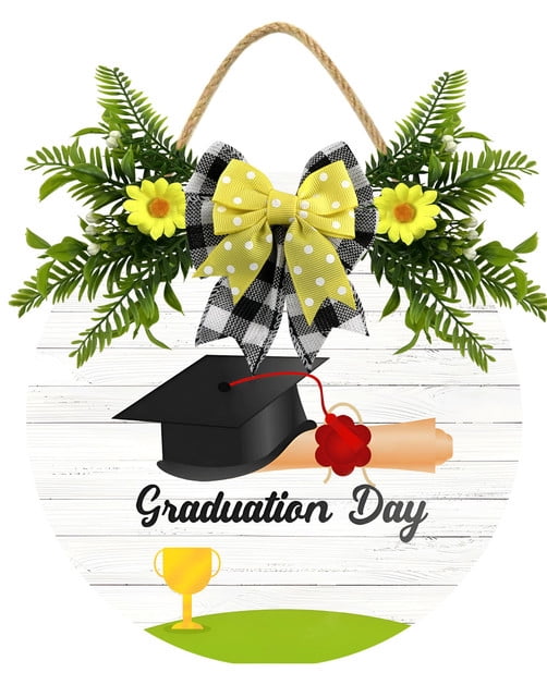 Yjiankangz Graduate Day Wood Sign Rustic Farmhouse Style Plaque 11 ...
