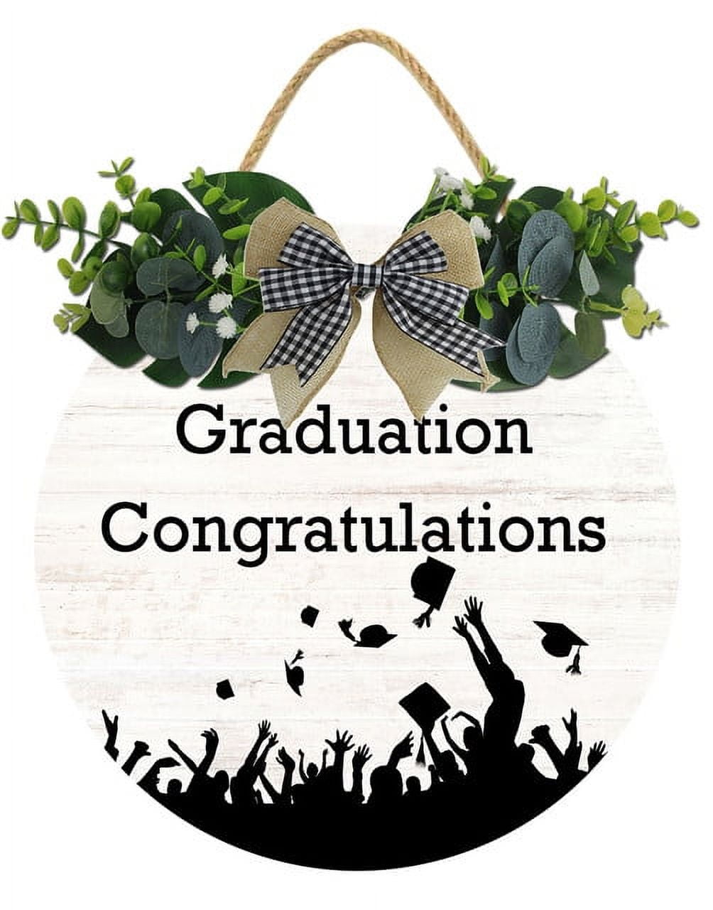 Yjiankangz Graduation Congratulations Wood Sign Rustic Farmhouse Style ...
