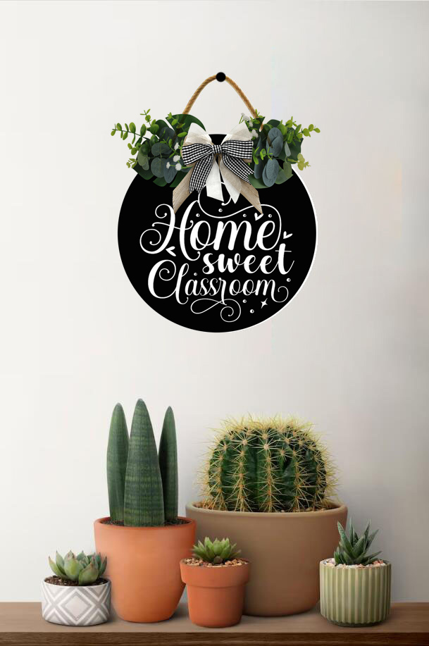 Yjiankangz Home Sweet Classroom Sign for Classroom Class Door Wood ...