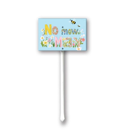 Yjiankangz No Mow May Yard Sign,No Mowing Outdoor Lawn Sign Aluminum ...