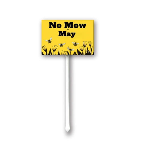 Yjiankangz No Mow May Yard Sign,No Mowing Outdoor Lawn Sign Aluminum ...