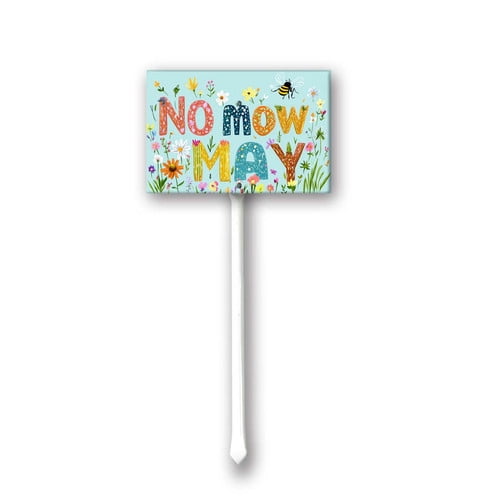 Yjiankangz No Mow May Yard Sign,No Mowing Outdoor Lawn Sign Aluminum ...