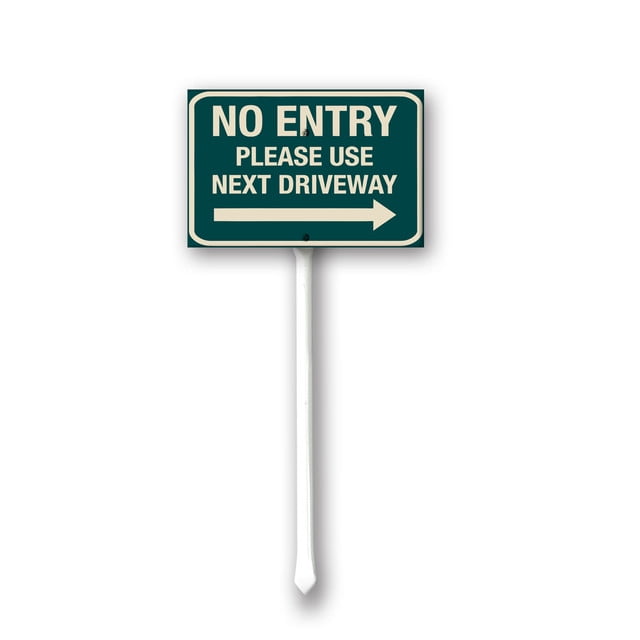 Yjiankangz No Entry Please Use Next Driveway Yard Sign with Stake Yard ...