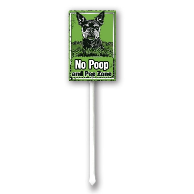 Yjiankangz No Poop and Pee Zone Yard Sign with Stake Aluminum Metal No ...
