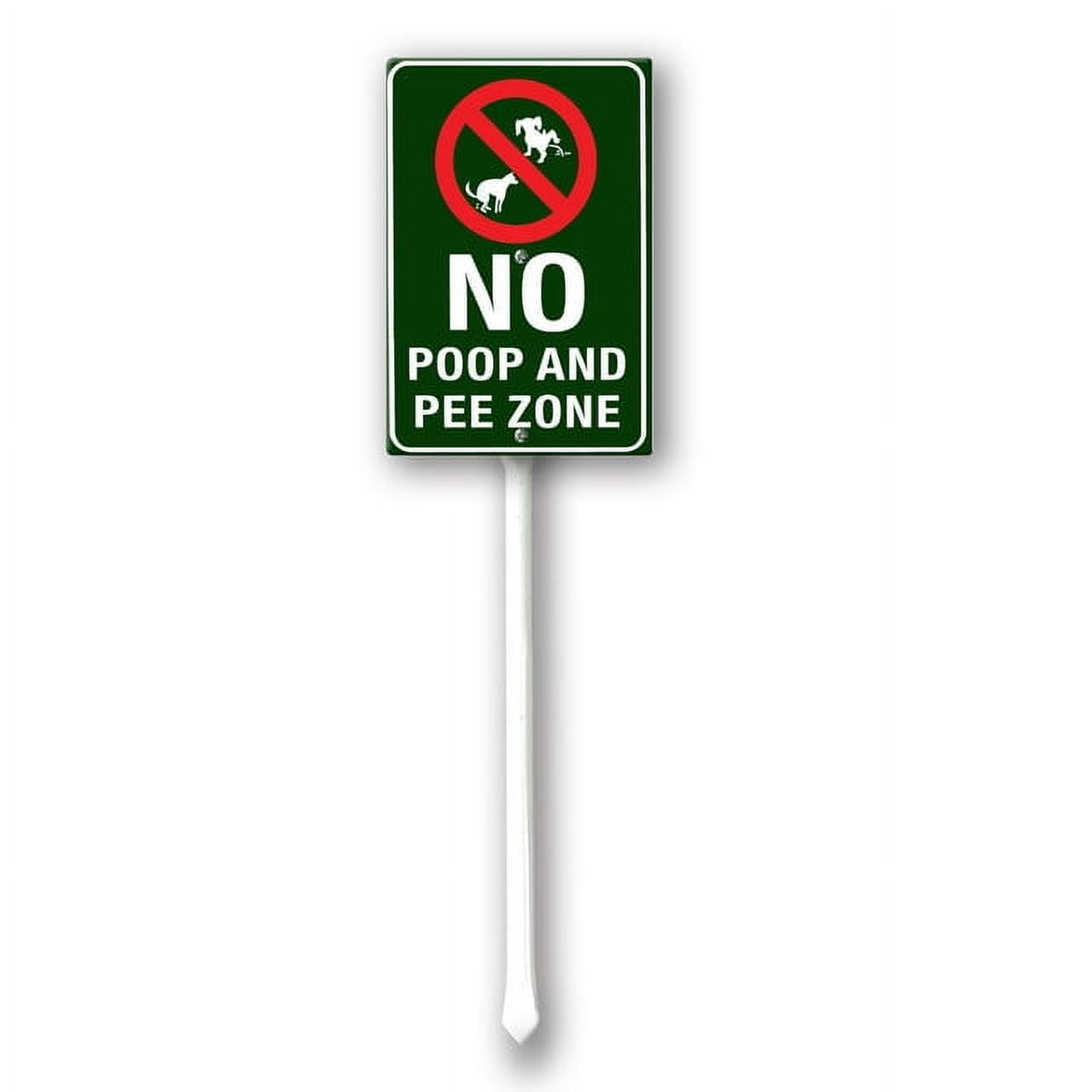 Yjiankangz No Poop and Pee Zone Yard Sign with Stake Aluminum Metal No ...