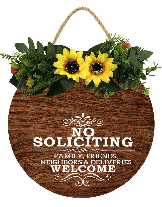 Yjiankangz No Soliciting Family Friends Neighbors Deliveries Welcome ...