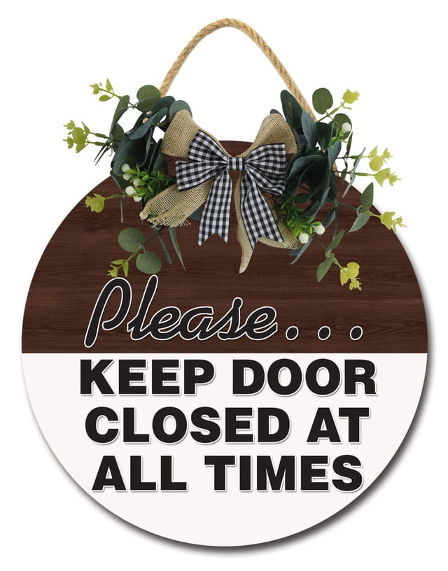 Yjiankangz Please Keep Door Closed At All Times Sign for Front Door ...
