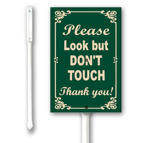Yjiankangz Please Look But Do Not Touch Thank You Yard Warning Sign ...