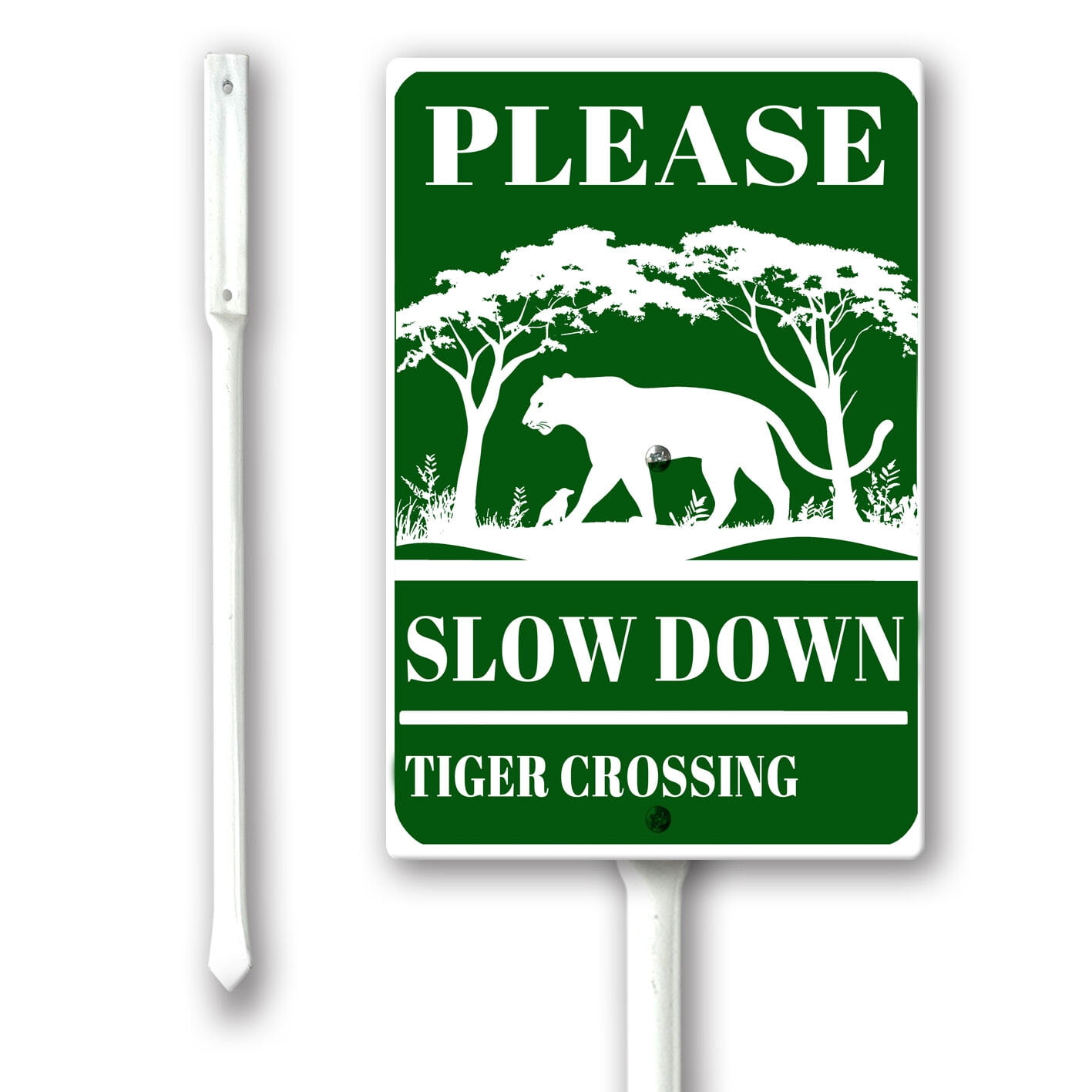 Yjiankangz Please Slow Down Tiger Crossing Yard Sign With Stakes 8x12 ...