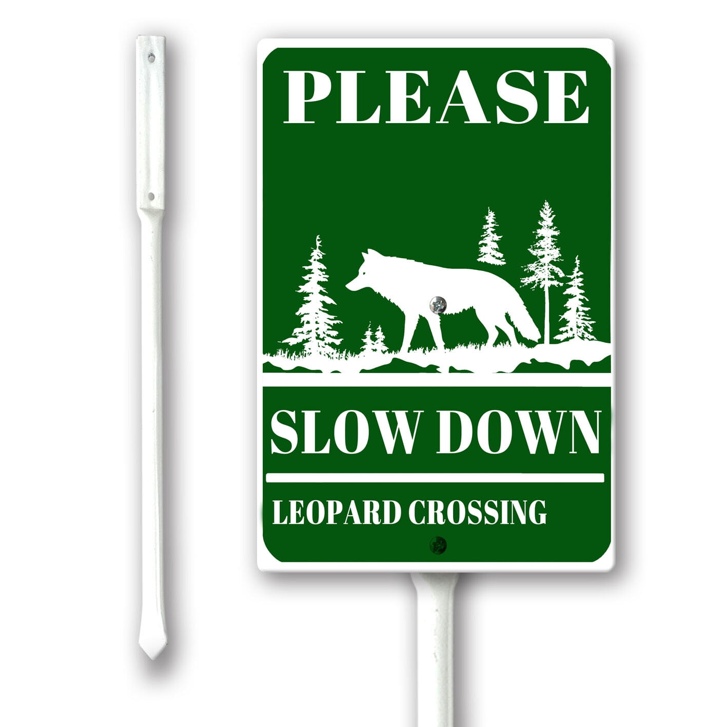 Yjiankangz Please Slow Down Wolf Crossing Yard Sign With Stakes 7x8.8 ...