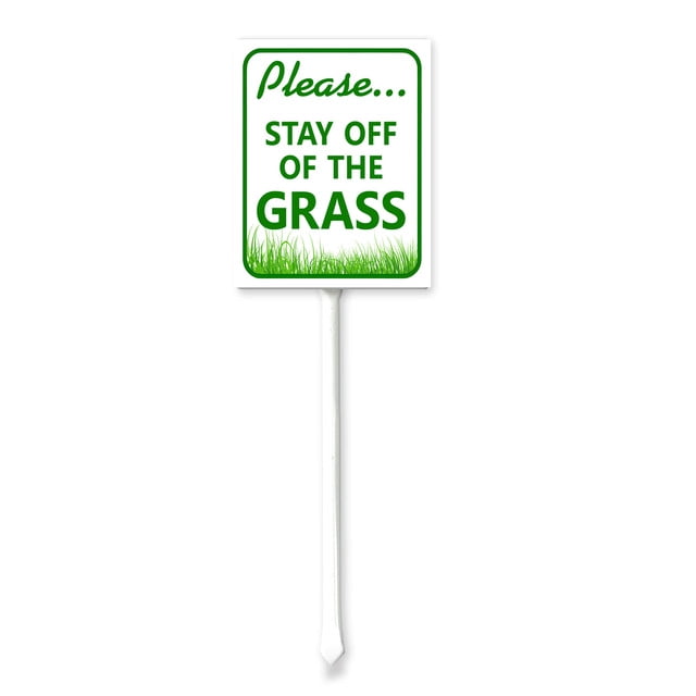Yjiankangz Please Stay Off Of The Grass Sign with Stake Aluminum ...