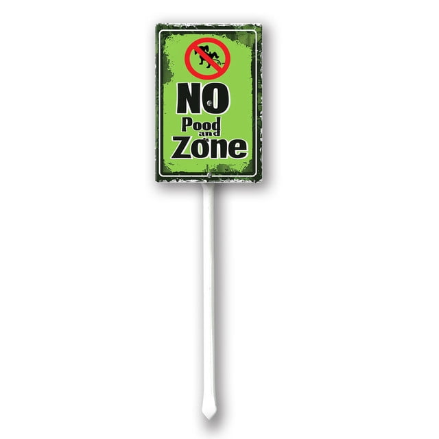 Yjiankangz No Poop and Pee Zone Yard Sign with Stake Aluminum Metal No ...