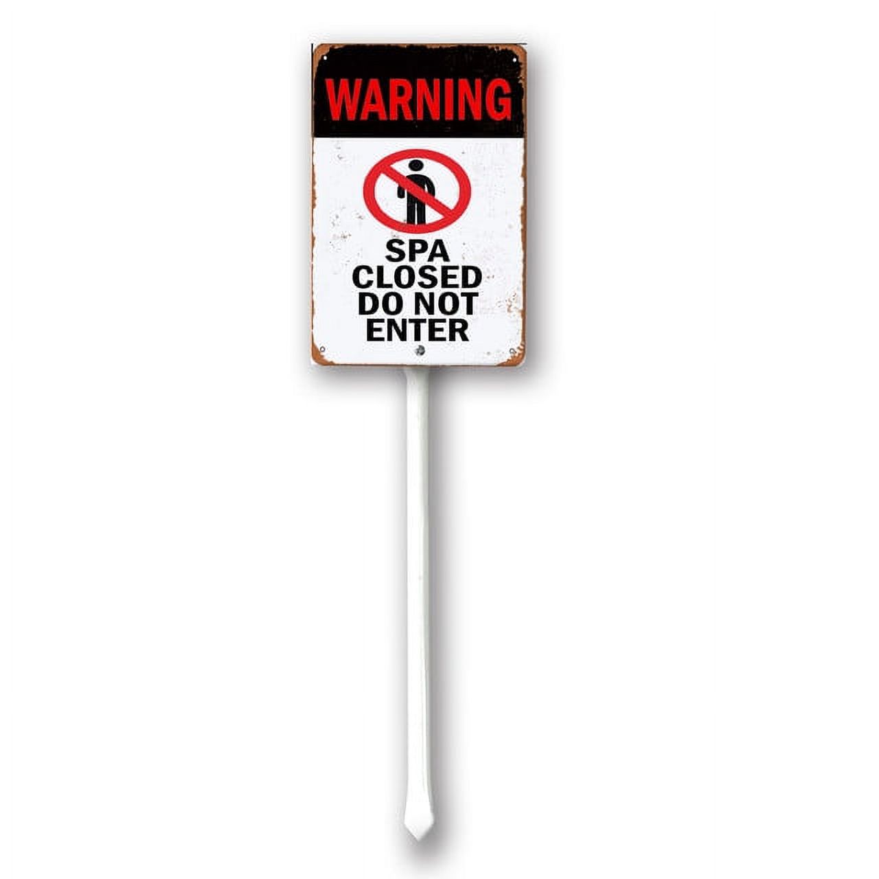 Yjiankangz Retro 7x8.8 In Spa Closed Do Not Enter Yard Sign for Garden ...
