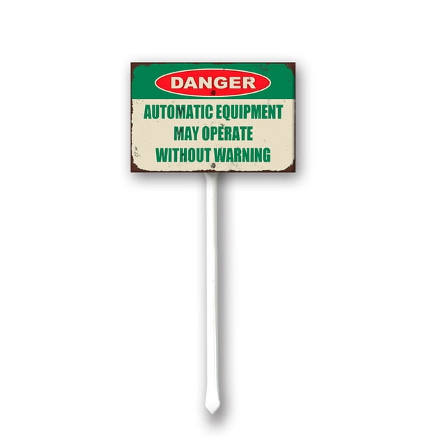 Yjiankangz Retro Danger Automatic Equipment May Operate Without Warning ...