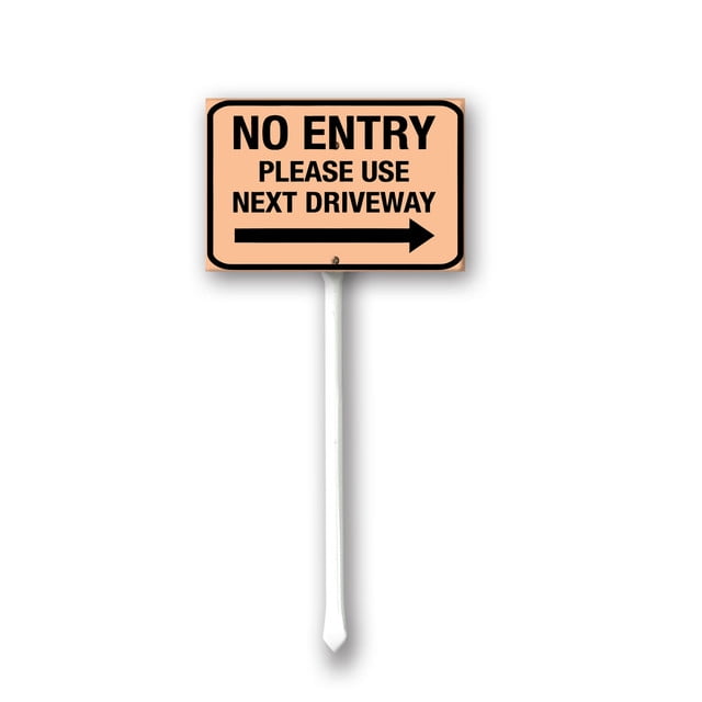 Yjiankangz Retro No Entry Please Use Next Driveway Yard Sign with ...