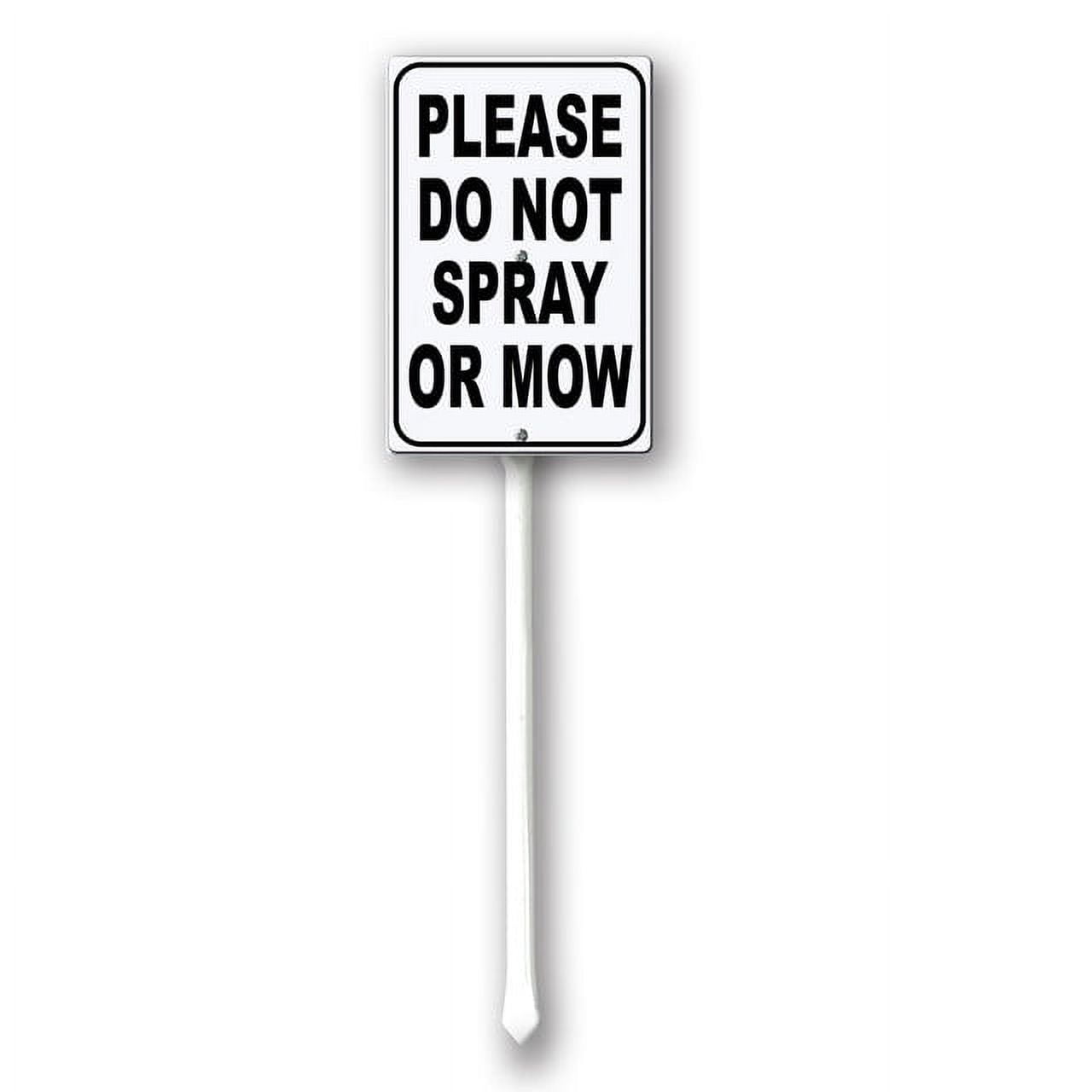 Yjiankangz Retro Please Do Not Spray Or Mow Yard Sign with Stake ...