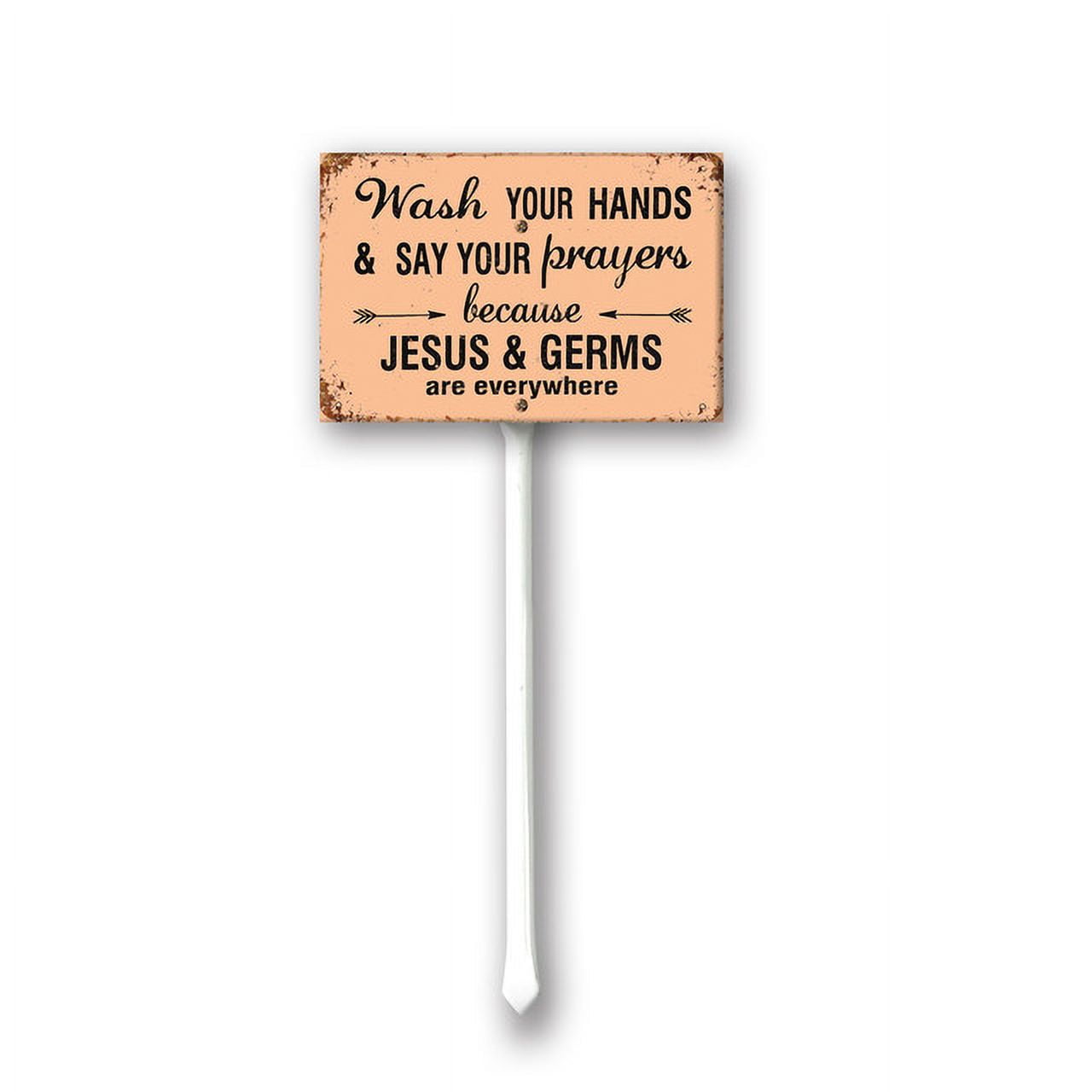 Yjiankangz Retro Wash Your Hands And Say Your Prayers Yard Sign with ...