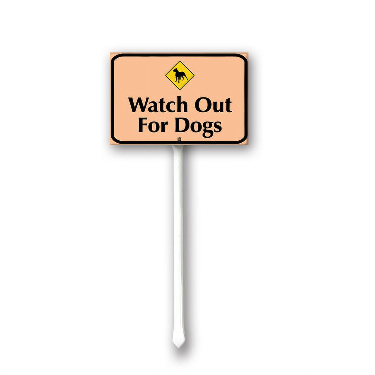 Yjiankangz Retro Watch Out For Dogs Yard Sign with Stakes 8inx12in ...