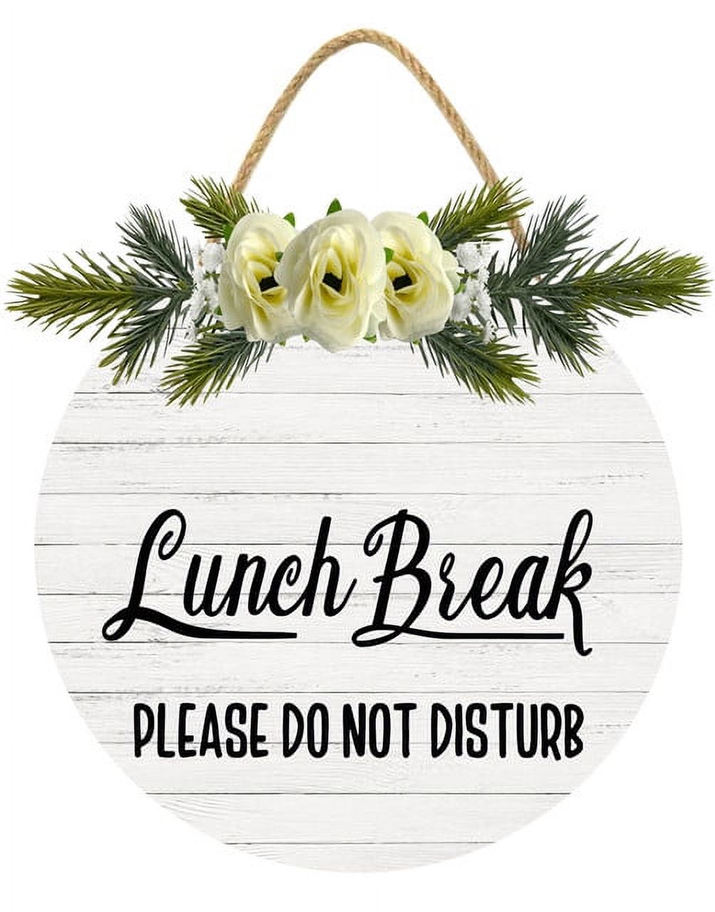 Yjiankangz Round 11 Inch Lunch Break Please Do Not Disturb Wreaths Wood ...