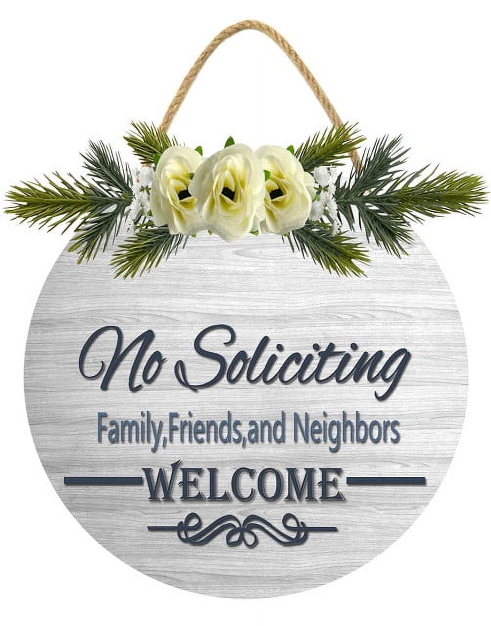 Yjiankangz Round 11 Inch No Soliciting Sign Family Friends And ...