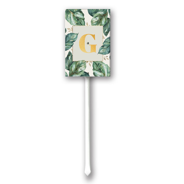 Yjiankangz Sign Monogram Letter G Watercolor Greenery Garden Sign ...