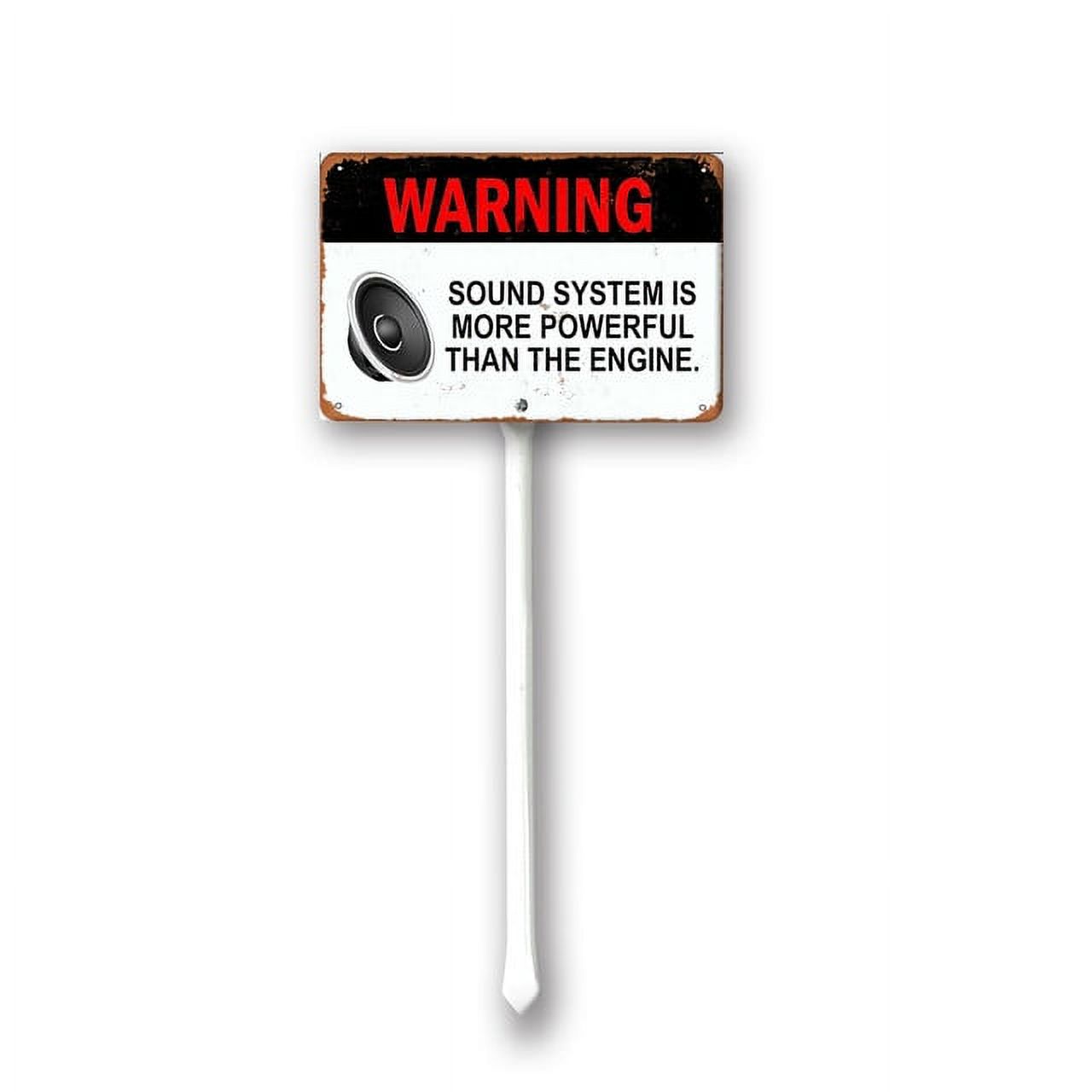 Yjiankangz Sound System Is More Powerful Than The Engine Yard Sign with Stake Yard Art for ...