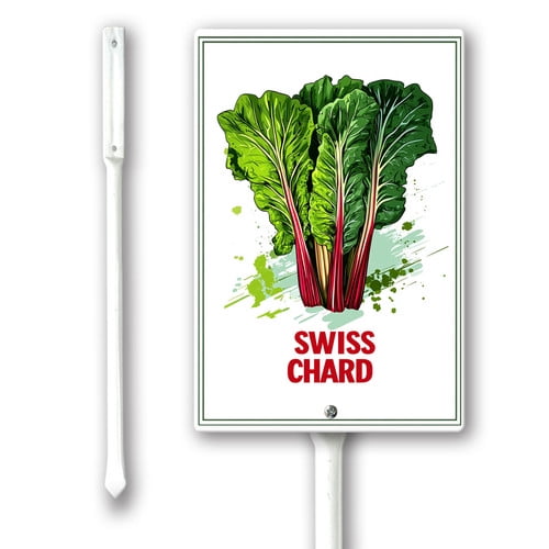 Yjiankangz Swiss Chard Aluminium Yard Sign Vegetable Garden Sign 4.6x6 ...
