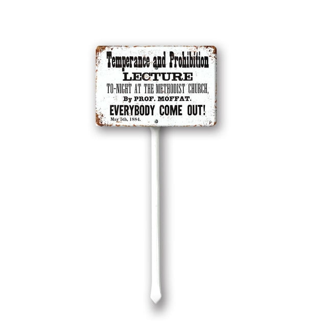 Yjiankangz Temperance Prohibition Sign with Stake Yard Art for Garden ...